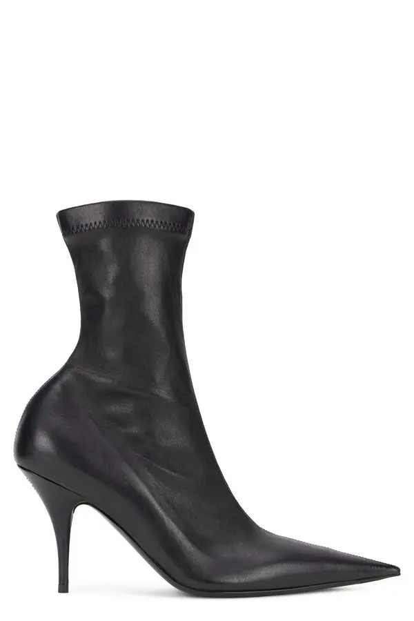 Balenciaga Pointed Ankle Boots With Stiletto Heel Sizes 4 To 8 - Black