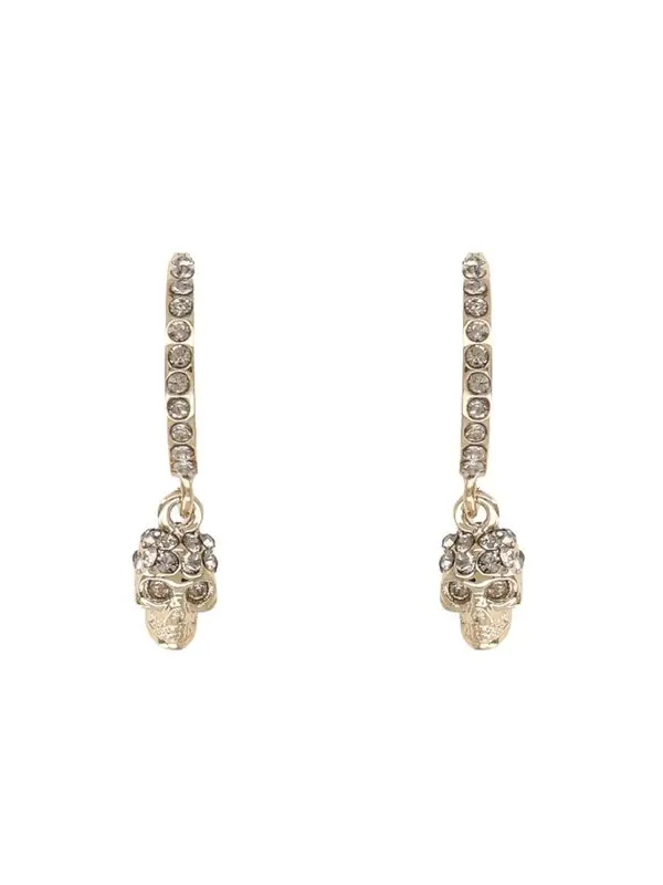 Alexander McQueen Skull Creole Hoop Earrings - Gold