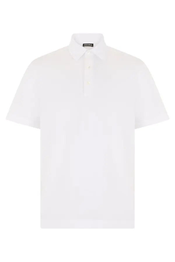Zegna Cotton Polo With Short Sleeves - White