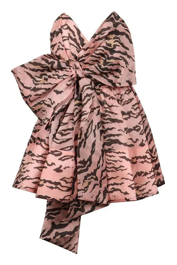 Zimmermann Matchmaker Bow Mini Dress - Pink