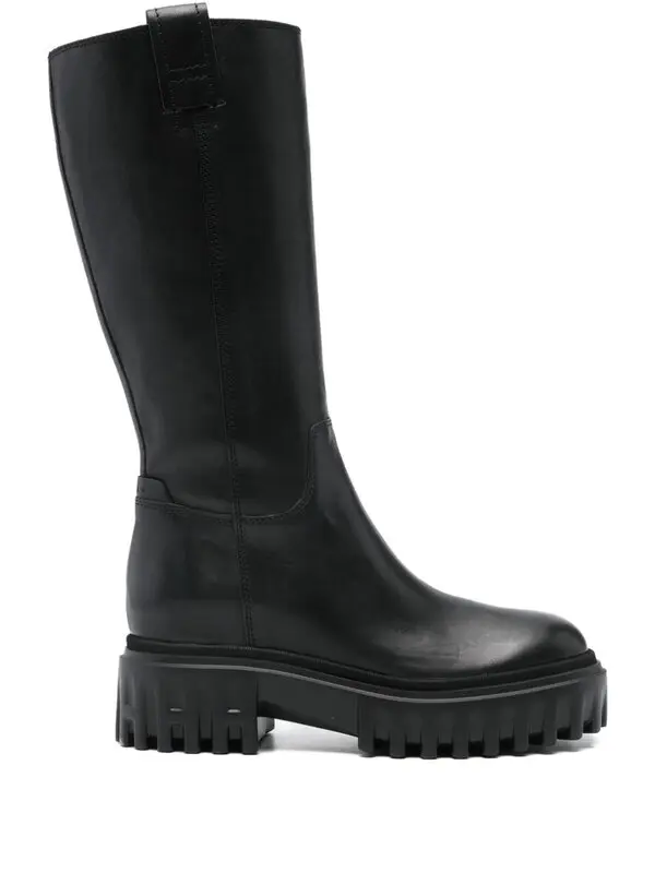 Hogan H700 Leather Mid-calf Boots - Black