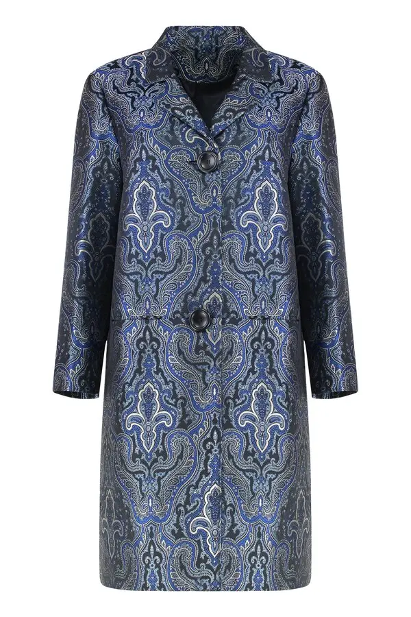 CARLOTTA CANEPA Elegant Jacquard Fabric Jacket - Blue