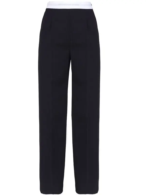 Alexander Wang Pleated Trouser In Wool Tailoring - Black