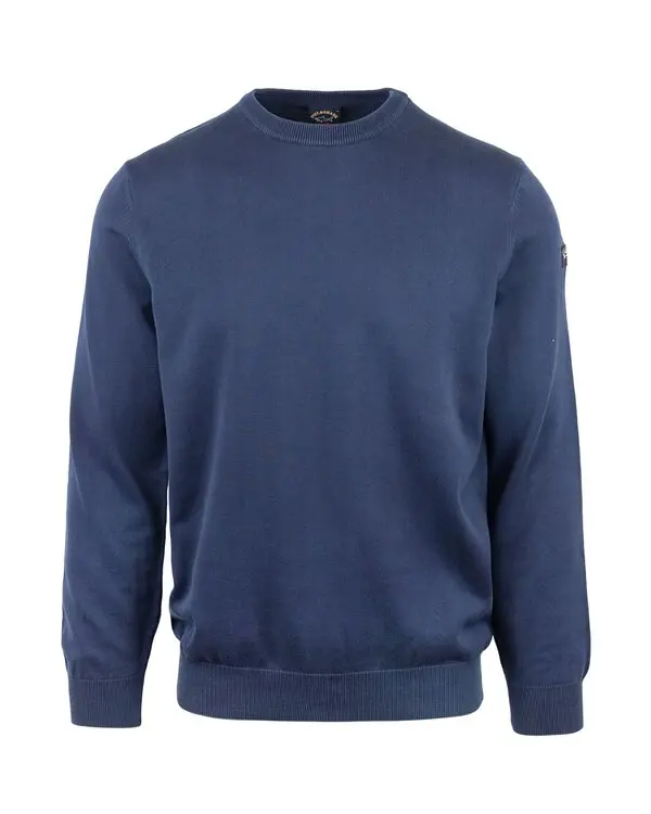 Paul & Shark Classic Crew Neck Cotton Sweater - Blu
