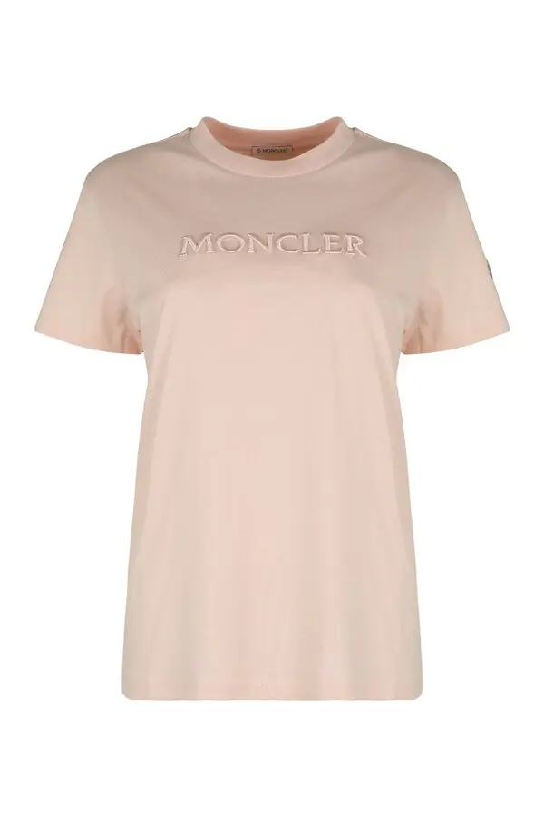 Moncler Embroidered Logo Cotton T-shirt