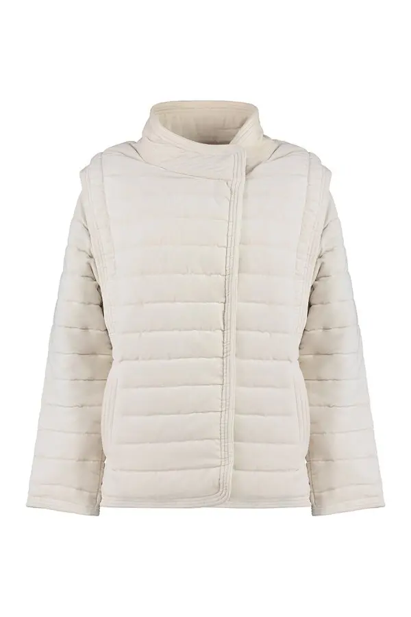 MARANT ETOILE Isabel High-neck Detachable-sleeve Padded Shell Jacket