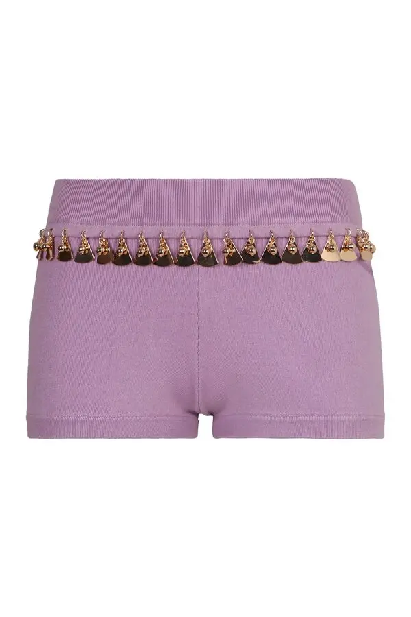 Rabanne Paco Knit Mini Shorts - Pink