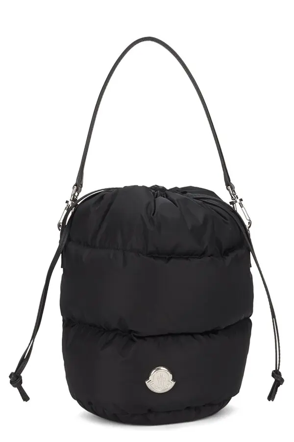 Moncler Mini Bucket Bag With Drawstring Closure - Black