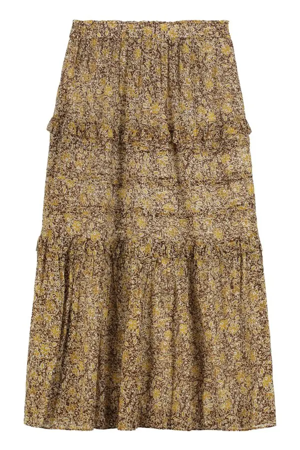MARANT ETOILE Floral Print Long Skirt - Multicolor