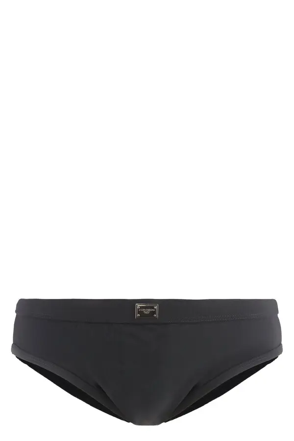 Dolce & Gabbana Stretch Nylon Swimming Brief - Black