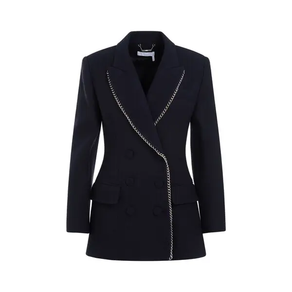 Chloé Chain-link Trim Double-breasted Blazer - Blue