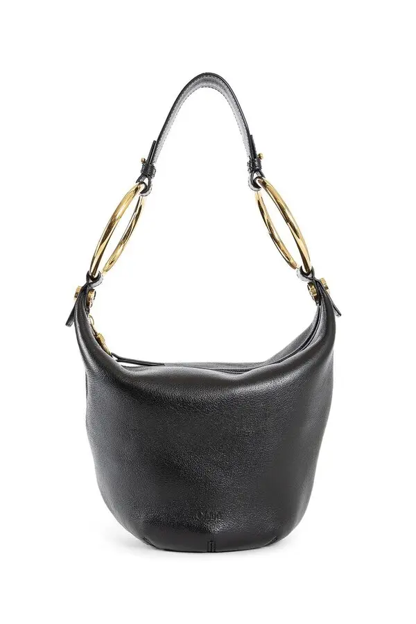 Chloé Bracelet Bag Small In Pelle Martellata - Black