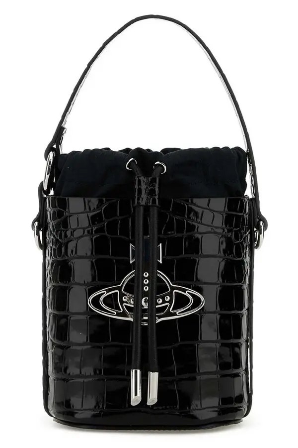 VIVIENNE WESTWOOD Elegant Mini Bucket Handbag - Black