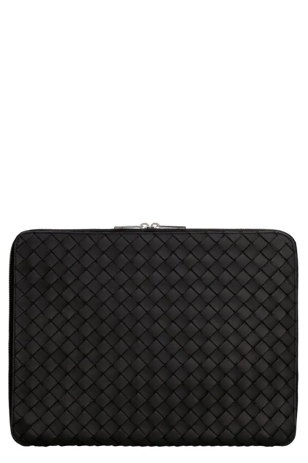 Bottega Veneta Intrecciato Document Case Pouch - Black