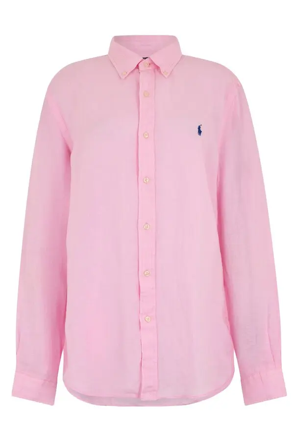 Polo Ralph Lauren Long Sleeve Linen Shirt - Pink