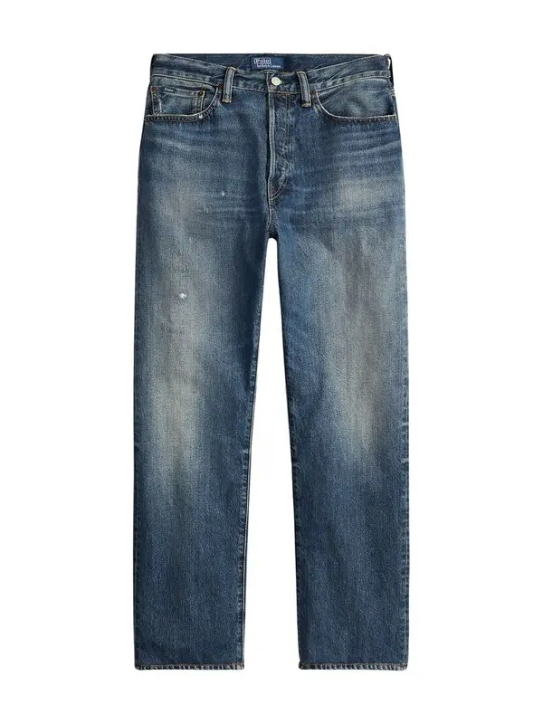 Ralph Lauren Straight-leg Distressed Denim Jeans