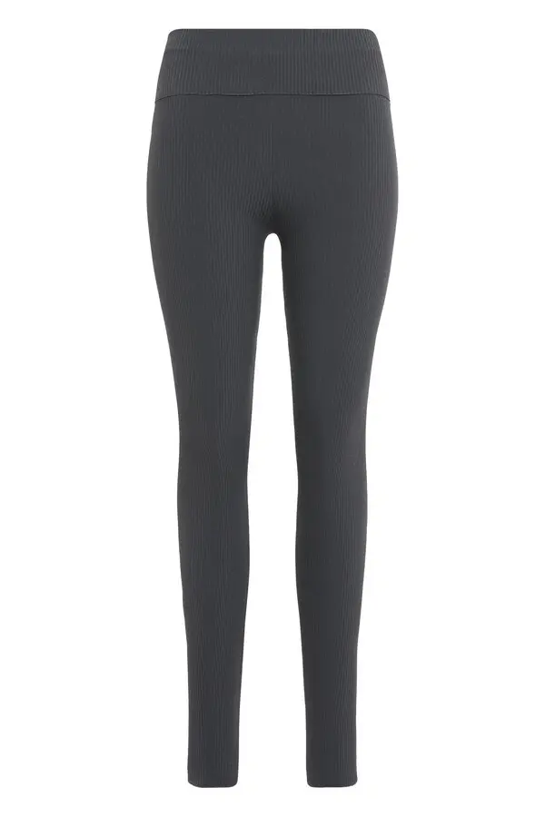 Live The Process Ribbed Elastic Leggings - Grey