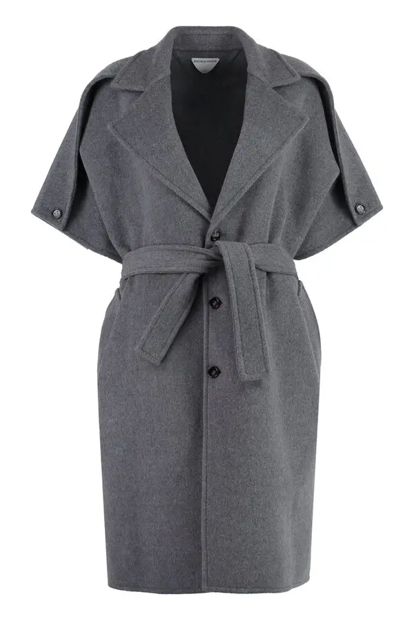 Bottega Veneta Wool And Cashmere Coat - Grey