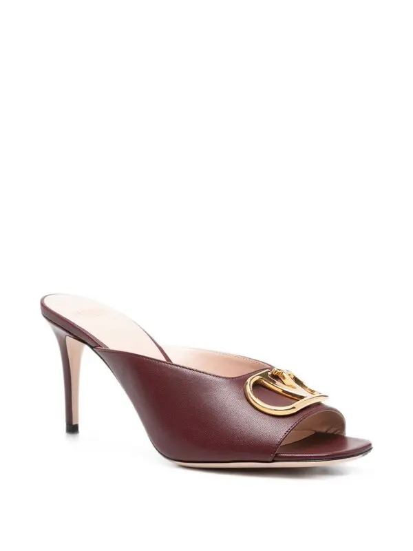 Valentino Garavani Vlogo Signature Leather Mules - Red