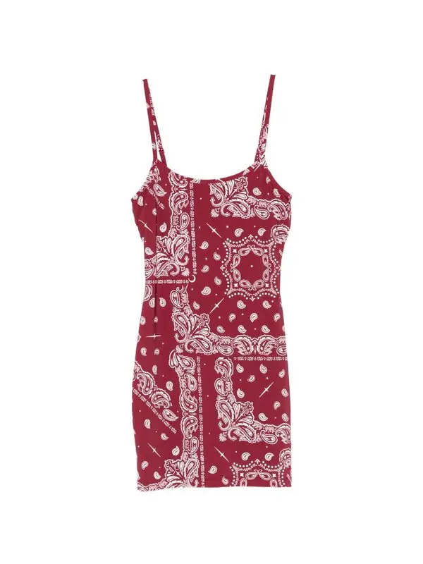 VENUJA Printed Mini Dress - Red