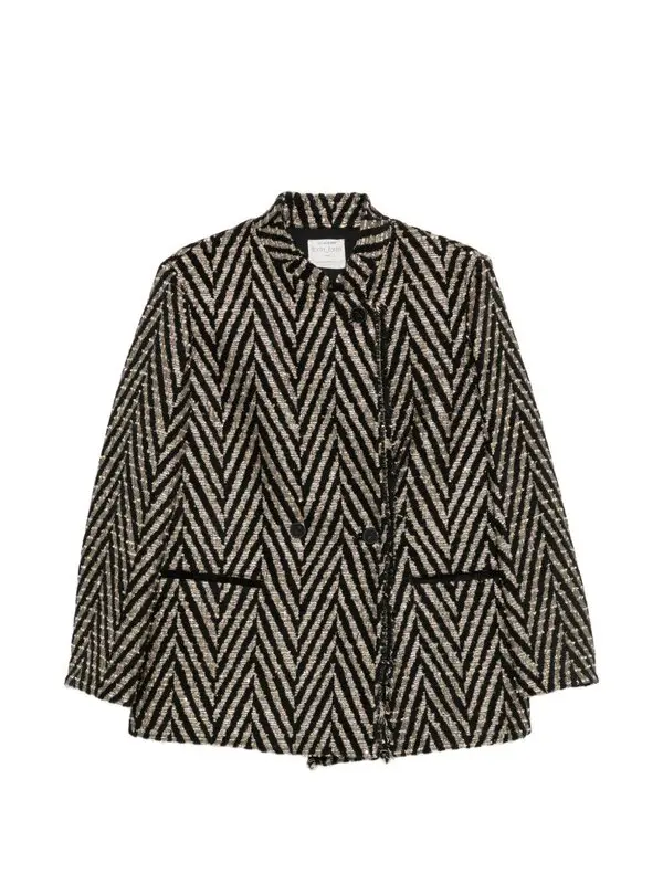 FORTE_FORTE Chevron Oversized Jacket