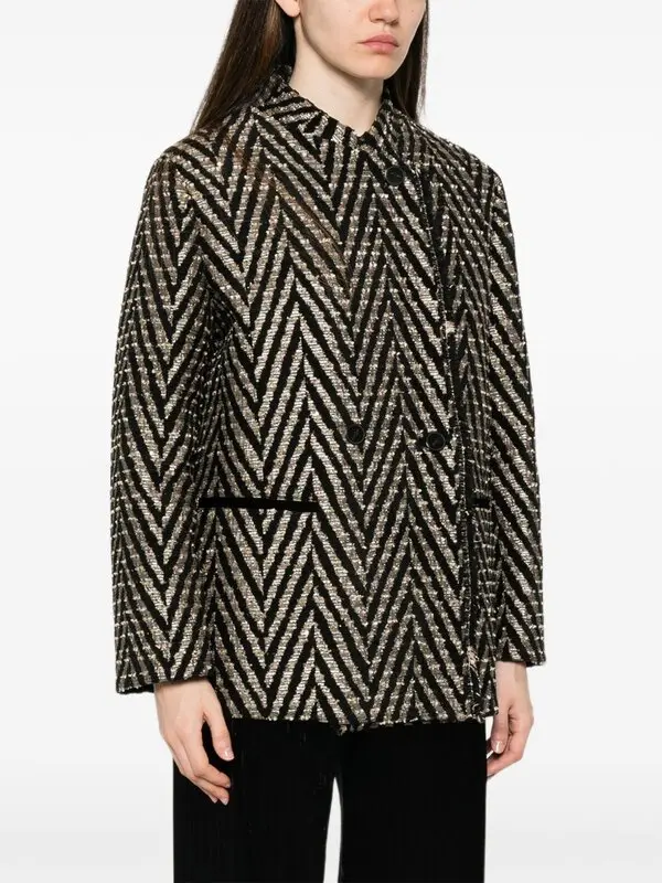 FORTE_FORTE Chevron Oversized Jacket