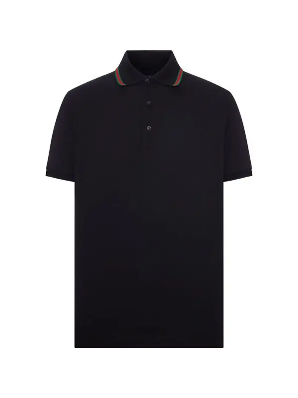 Gucci Cotton Polo Shirt - Black