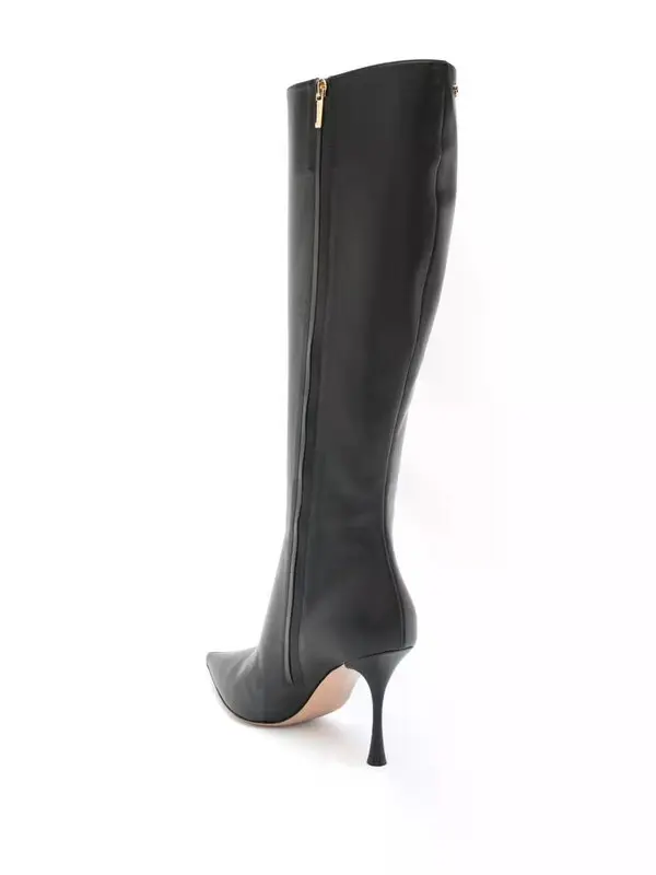 GIANVITO ROSSI Calf Leather Pointed-toe Knee-high Stiletto Boots