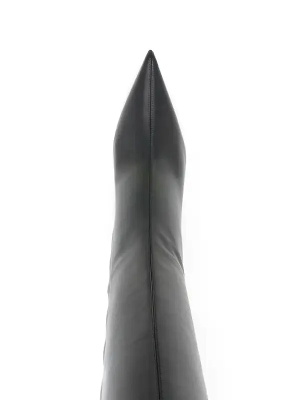 GIANVITO ROSSI Calf Leather Pointed-toe Knee-high Stiletto Boots