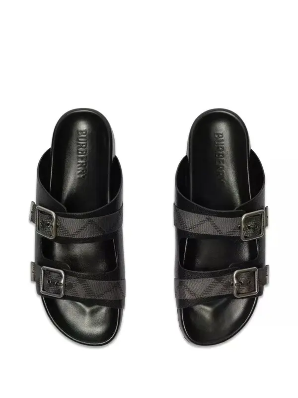 Burberry Leather Urchin Sandals - Black