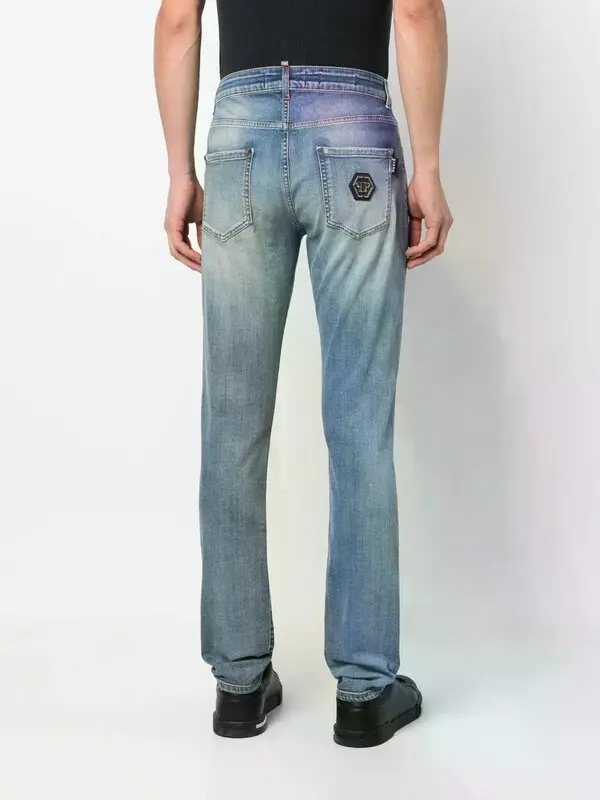 Philipp Plein Hexagon Straight Leg Jeans