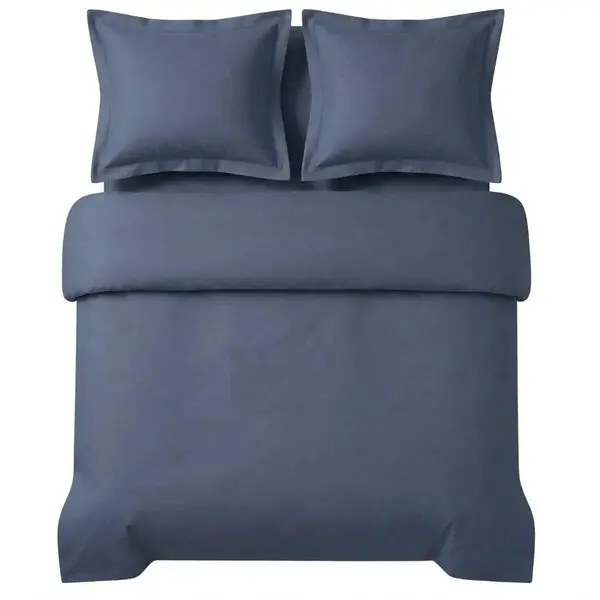 PURE PARIMA Ultra Percale Duvet Cover Set- Slate - Blue