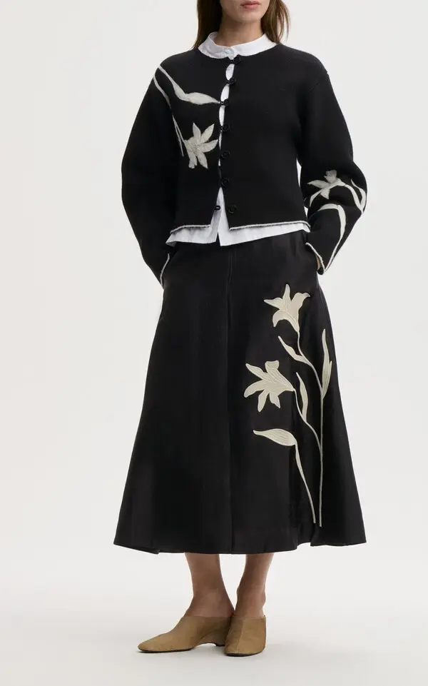 BY MALENE BIRGER Josefine Floral A-line Skirt