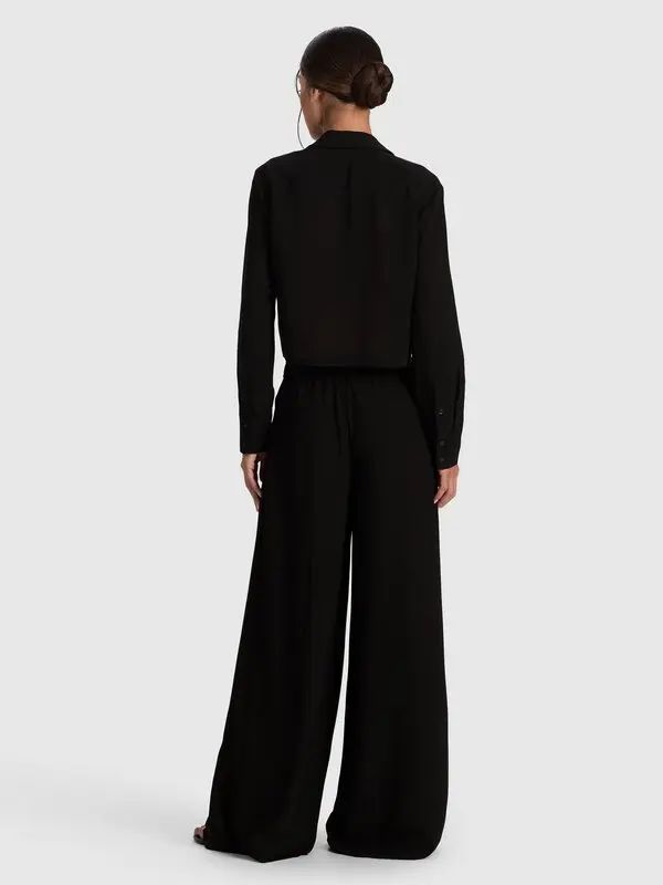 Alice + Olivia Leon Button Down - Black