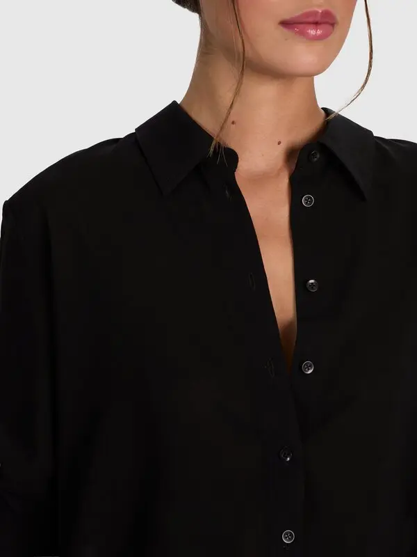 Alice + Olivia Leon Button Down - Black