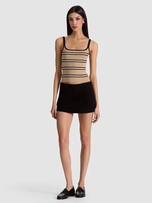 Alice + Olivia Mace Leather Mini Skort