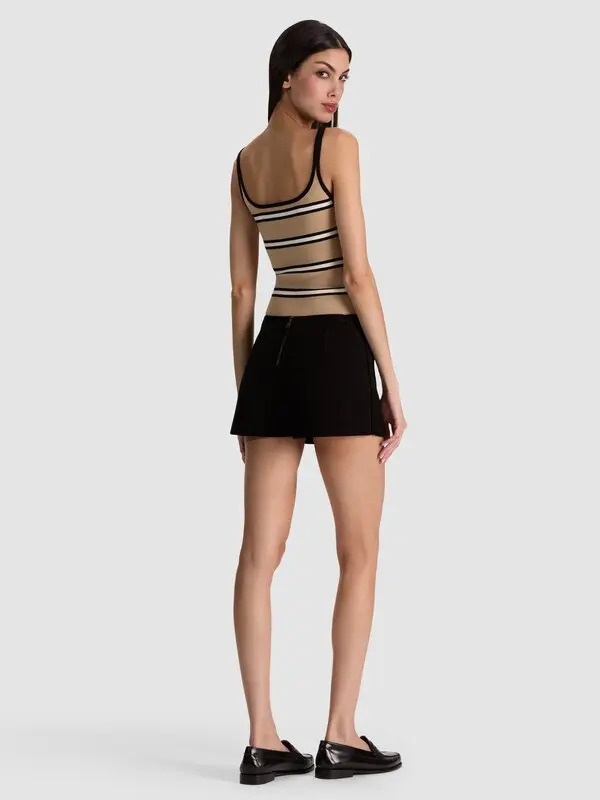 Alice + Olivia Mace Leather Mini Skort