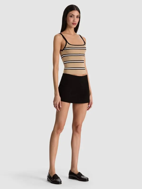 Alice + Olivia Mace Leather Mini Skort