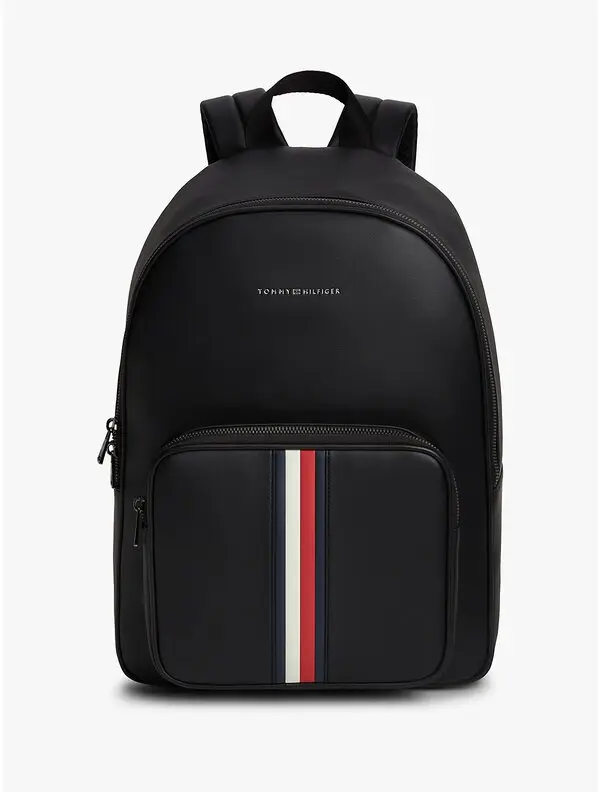 Tommy Hilfiger Signature Stripe Backpack - Black
