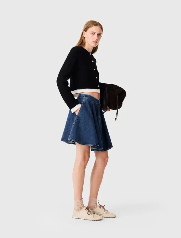 Maje Cardigan With Contrast Band