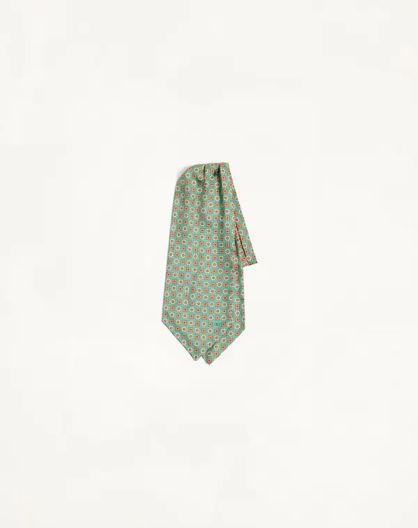 Valentino Garavani Silk Ascot With Pointy Motif