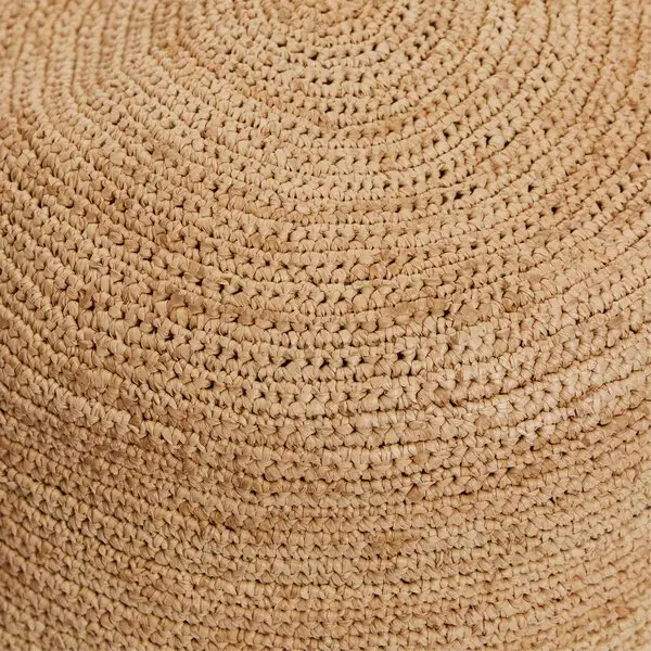 Sandro Crochet Raffia Bucket Hat