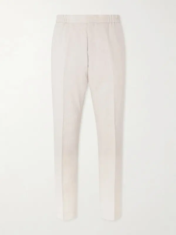 Paul Smith Straight-leg Linen And Wool-blend Trousers - Neutrals