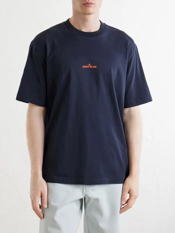 Stone Island Logo-print Cotton-jersey T-shirt