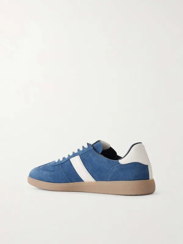 TOM FORD Archer Leather-trimmed Suede Sneakers