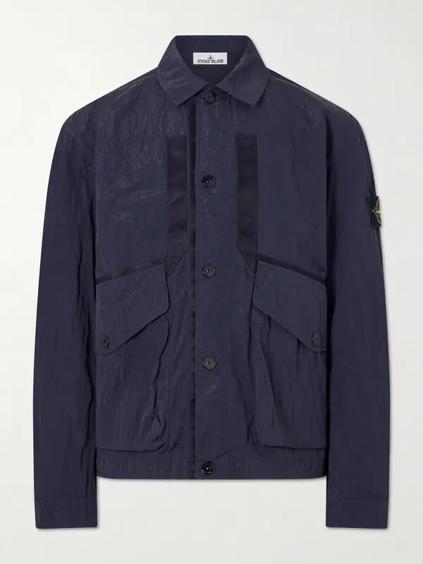 Stone Island Garment-dyed Waxed Shell Jacket