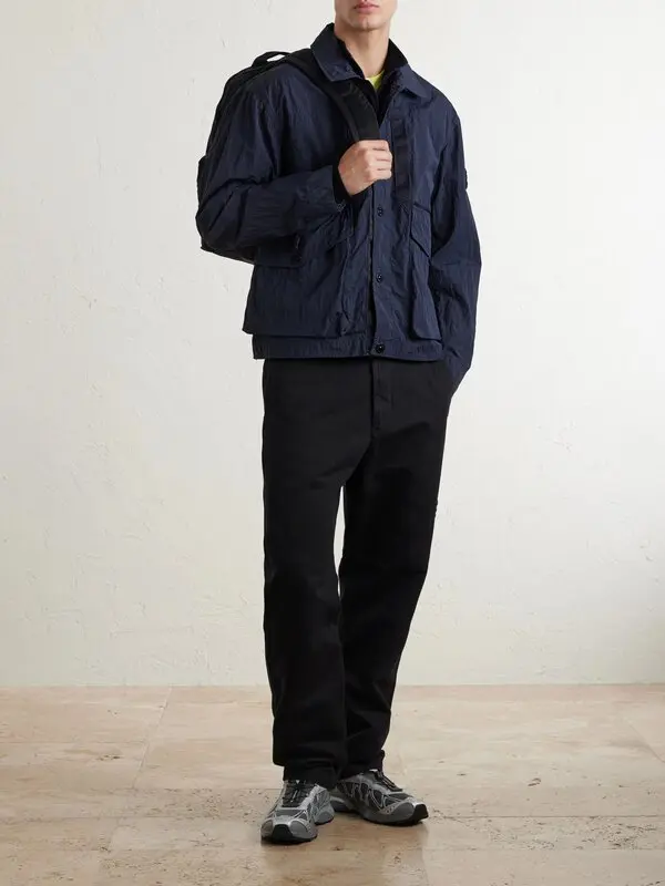 Stone Island Garment-dyed Waxed Shell Jacket