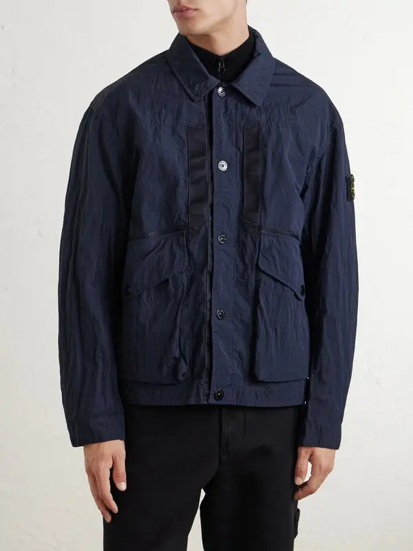 Stone Island Garment-dyed Waxed Shell Jacket