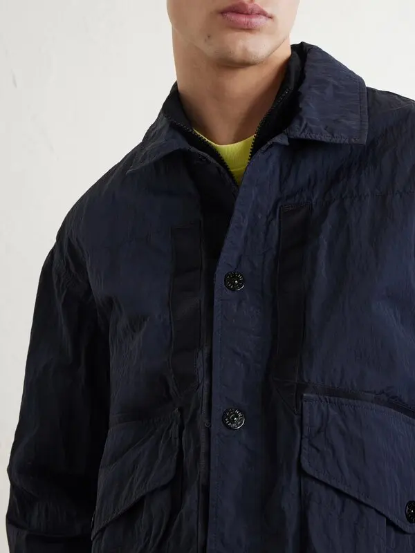 Stone Island Garment-dyed Waxed Shell Jacket