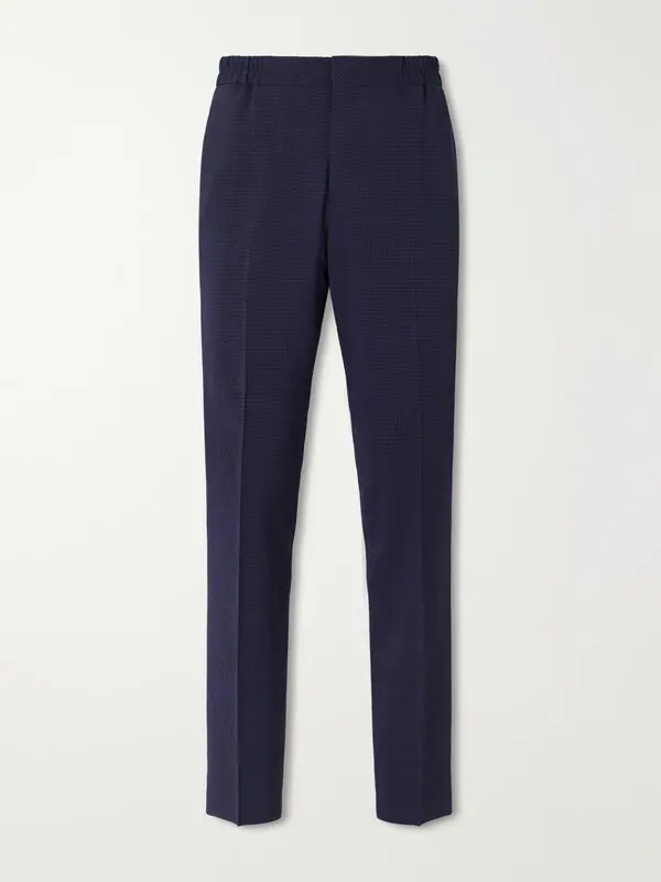 Paul Smith Straight-leg Wool-blend Seersucker Suit Trousers - Blue